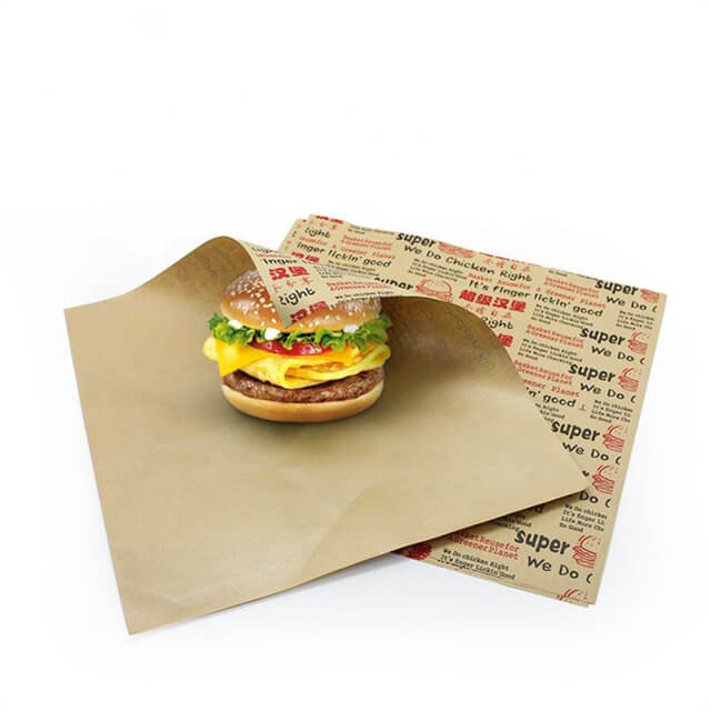 Custom Printed Burger Wrapping Paper Sheets & Rolls - CPP